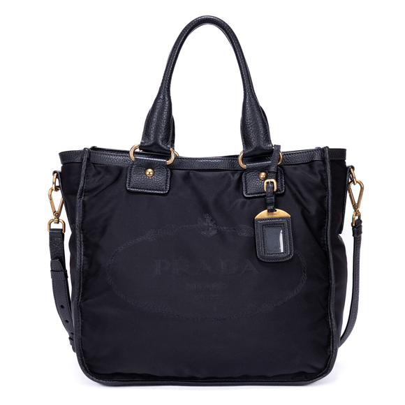 Prada | Bags | Prada Fabric Milano Logo 2way Tote | Poshmark
